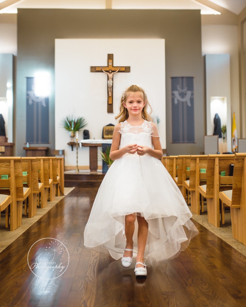 Emily's First Communion Portrait Session at Catholic Church of the Nativity