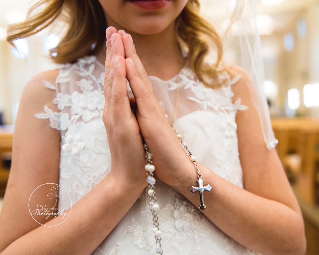 Emily's First Communion Portrait Session at Catholic Church of the Nativity